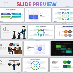 Business Matrix Diagram Infographic Powerpoint Template | Best ...