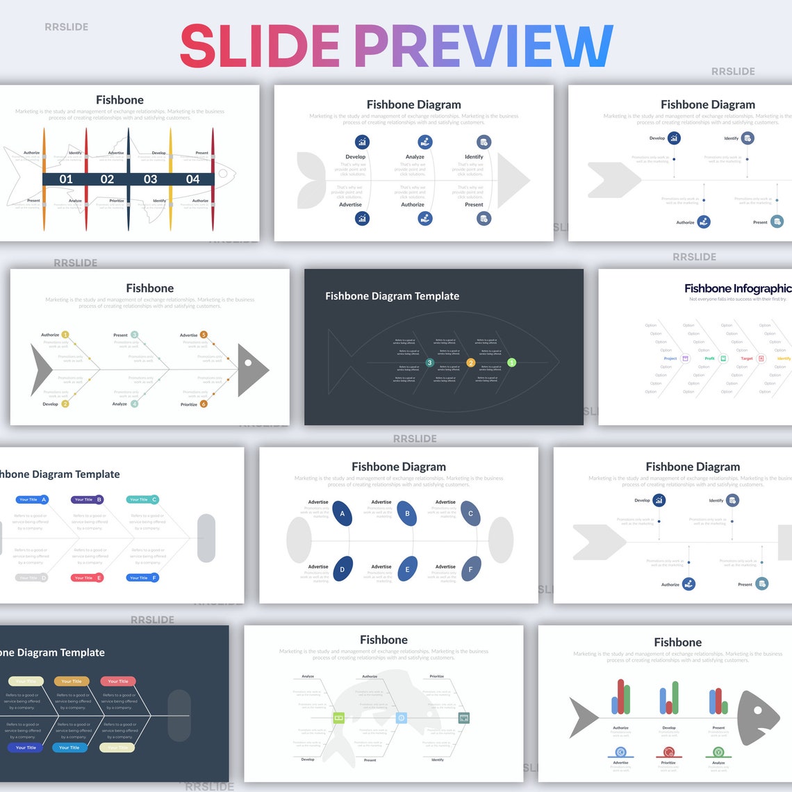 Fishbone Infographic Powerpoint Template Best Powerpoint Template, Easy ...