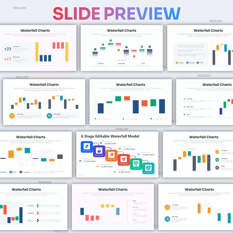 Waterfall Infographic Powerpoint Template | Best Powerpoint Template ...