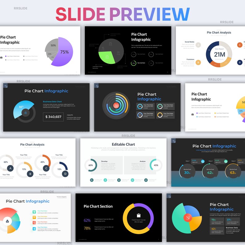 Pie Charts Infographic Powerpoint Template | Best Powerpoint Template ...