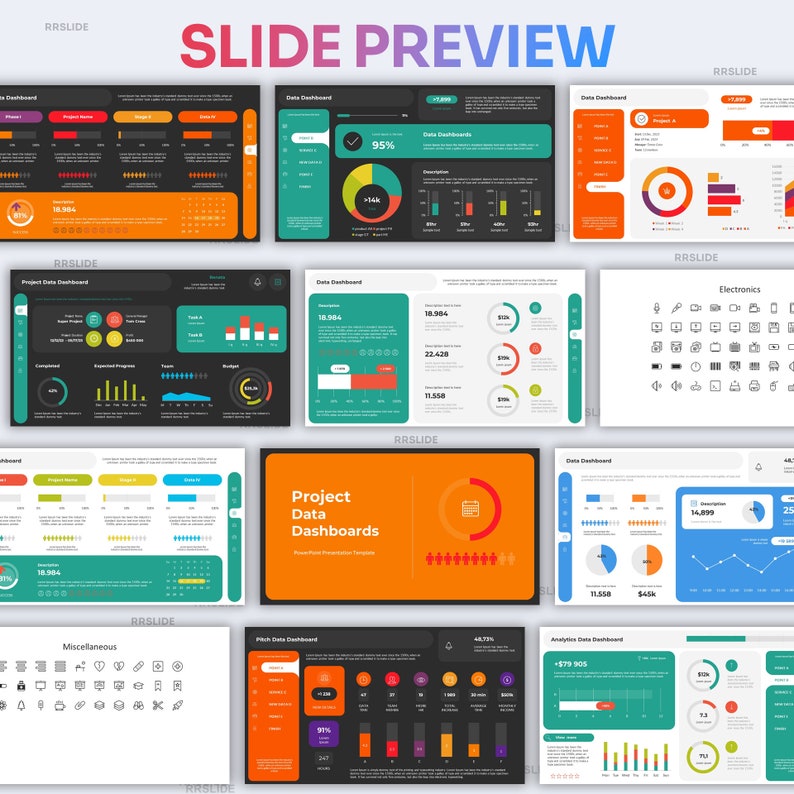 Project Data Infographic Powerpoint Template | Best Powerpoint Template ...