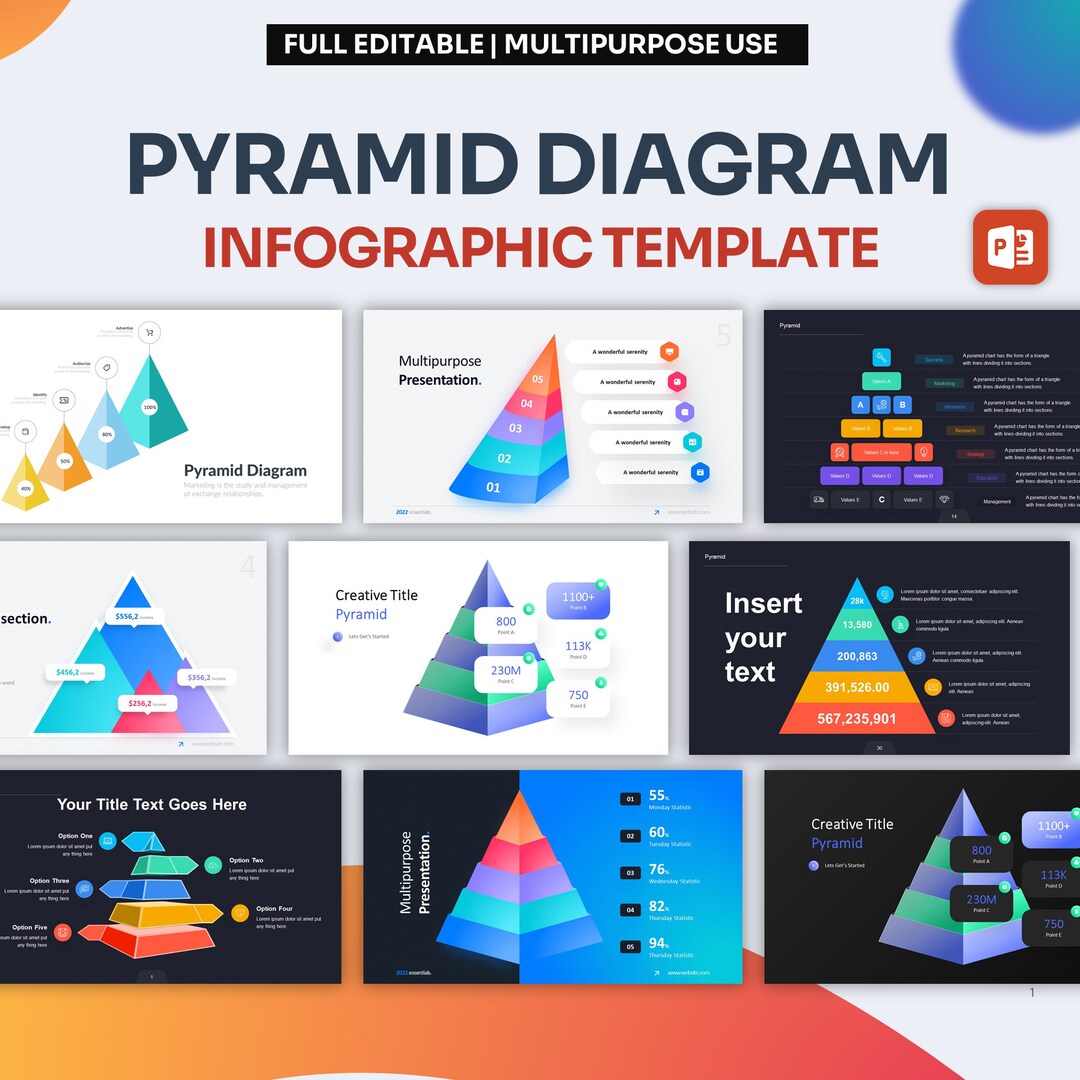 Pyramid Diagram Infographic Powerpoint Template | Best Powerpoint ...