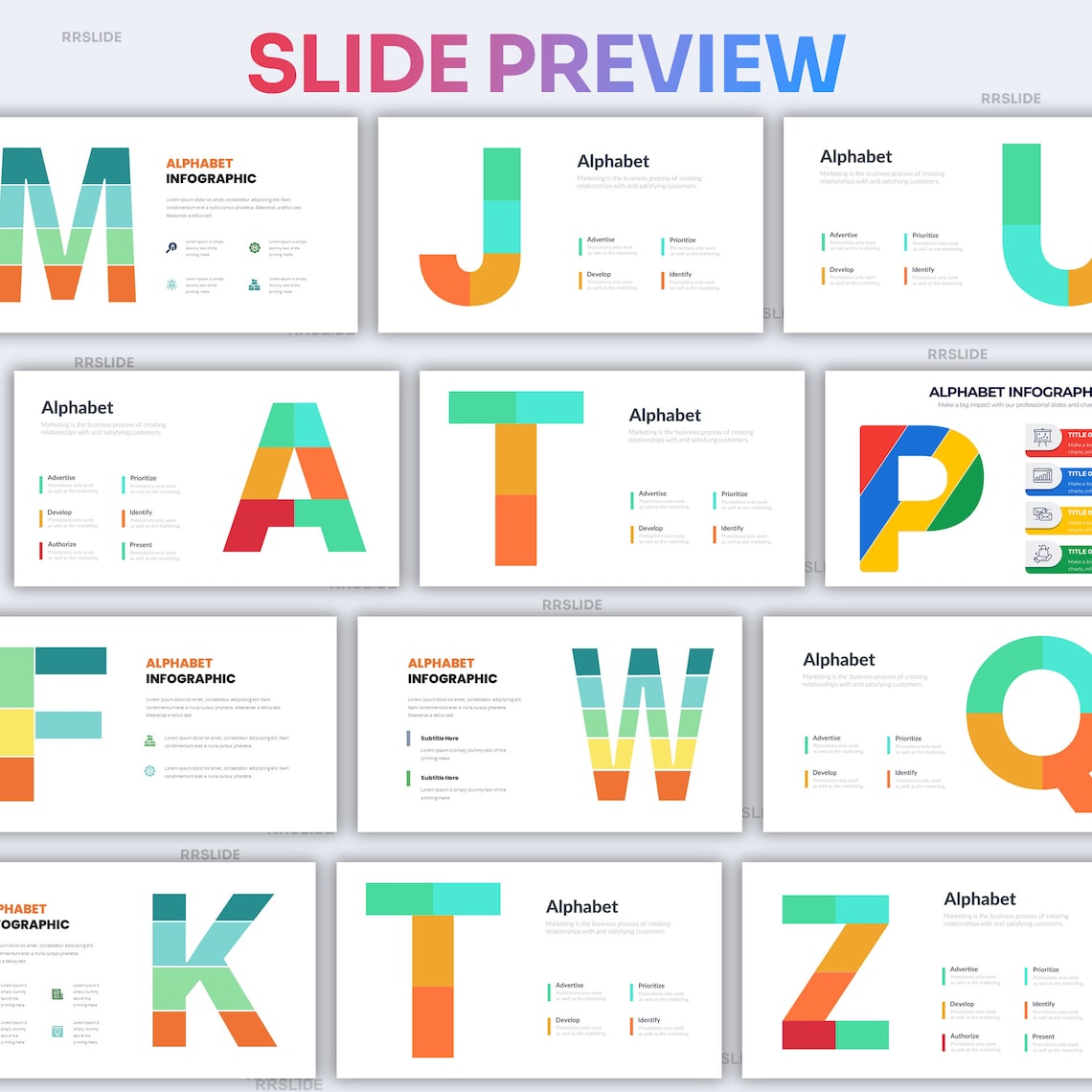 Alphabet Infographic Powerpoint Template Best Powerpoint Template, Easy ...