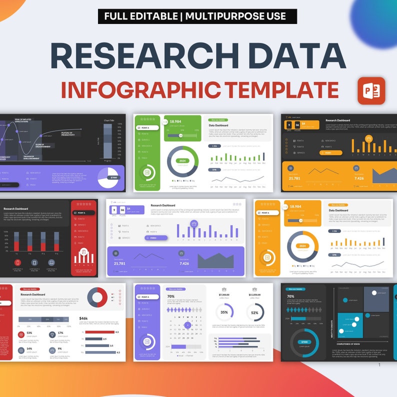 Research Data Infographic Powerpoint Template | Best Powerpoint ...