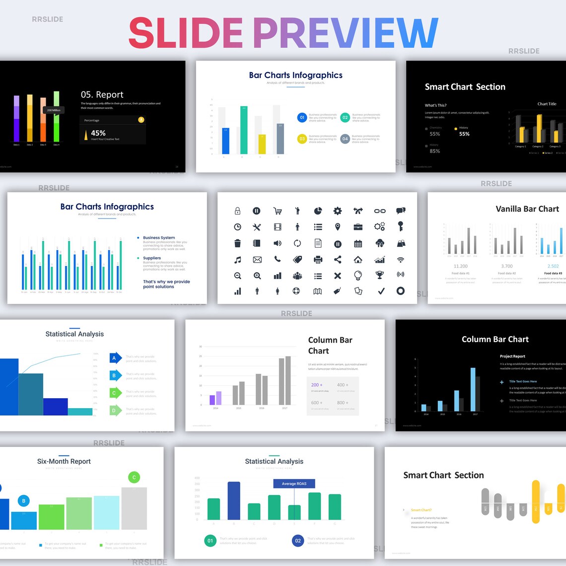 Bar Charts Infographic Powerpoint Template | Best Powerpoint Template ...