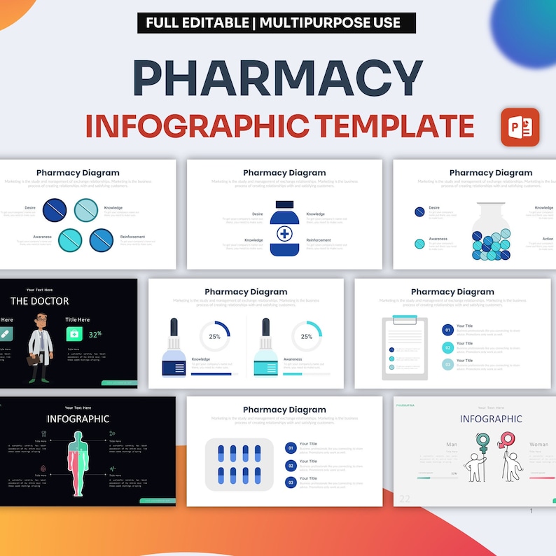 Pharmacy Infographic Powerpoint Template | Best Powerpoint Template ...