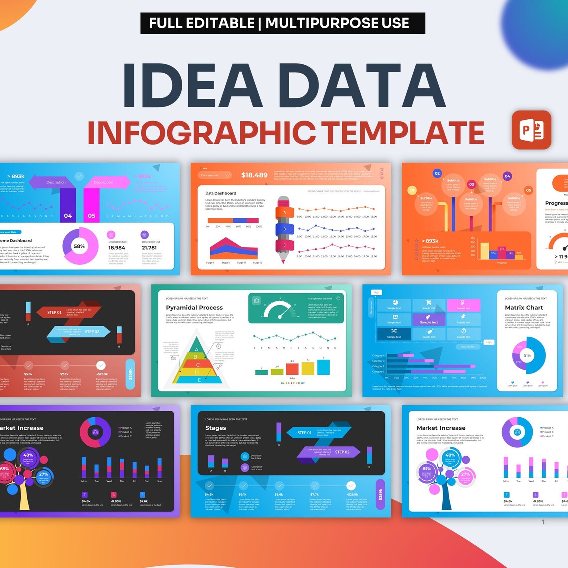 Idea Data Infographic Powerpoint Template Best Powerpoint Template ...