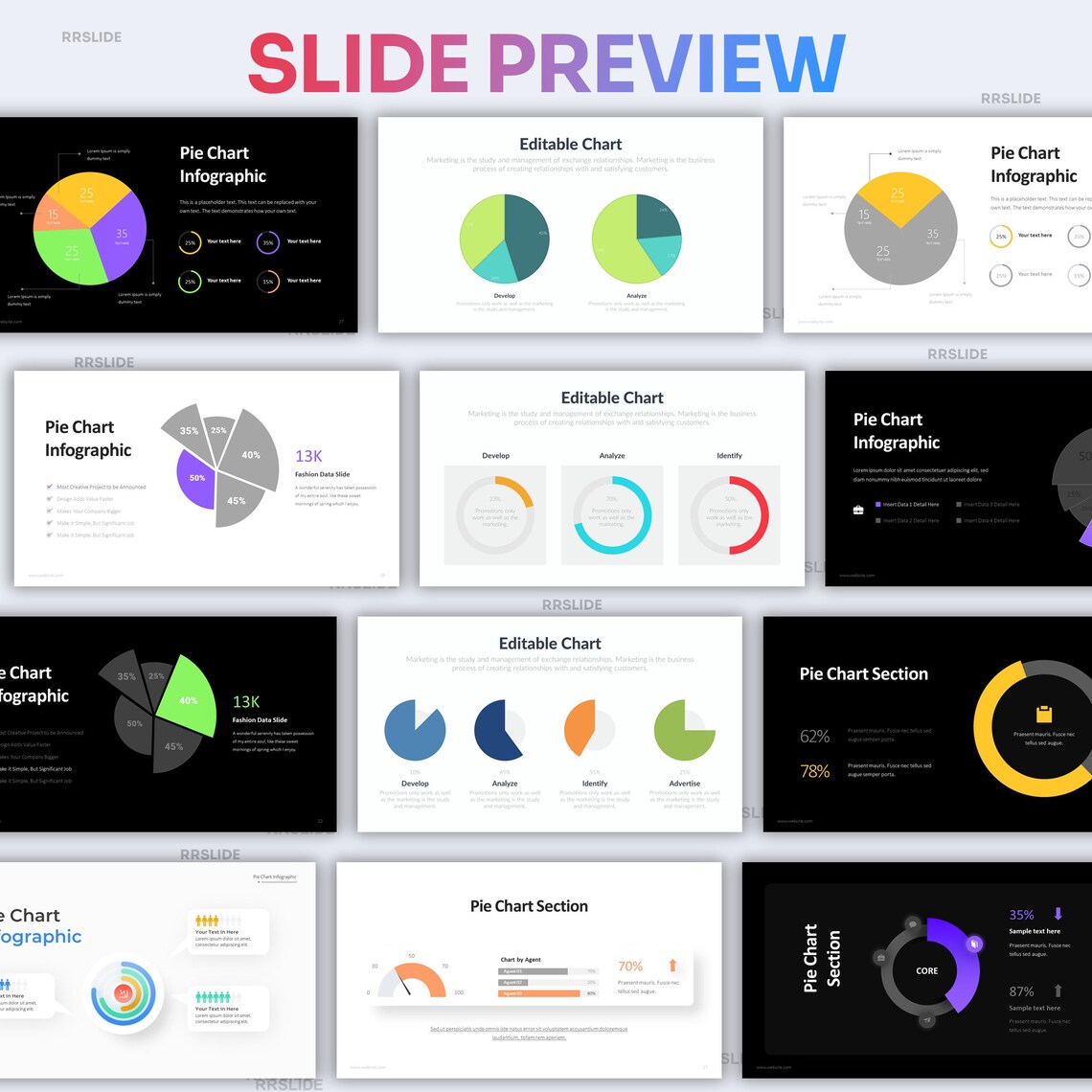 Pie Charts Infographic Powerpoint Template | Best Powerpoint Template ...