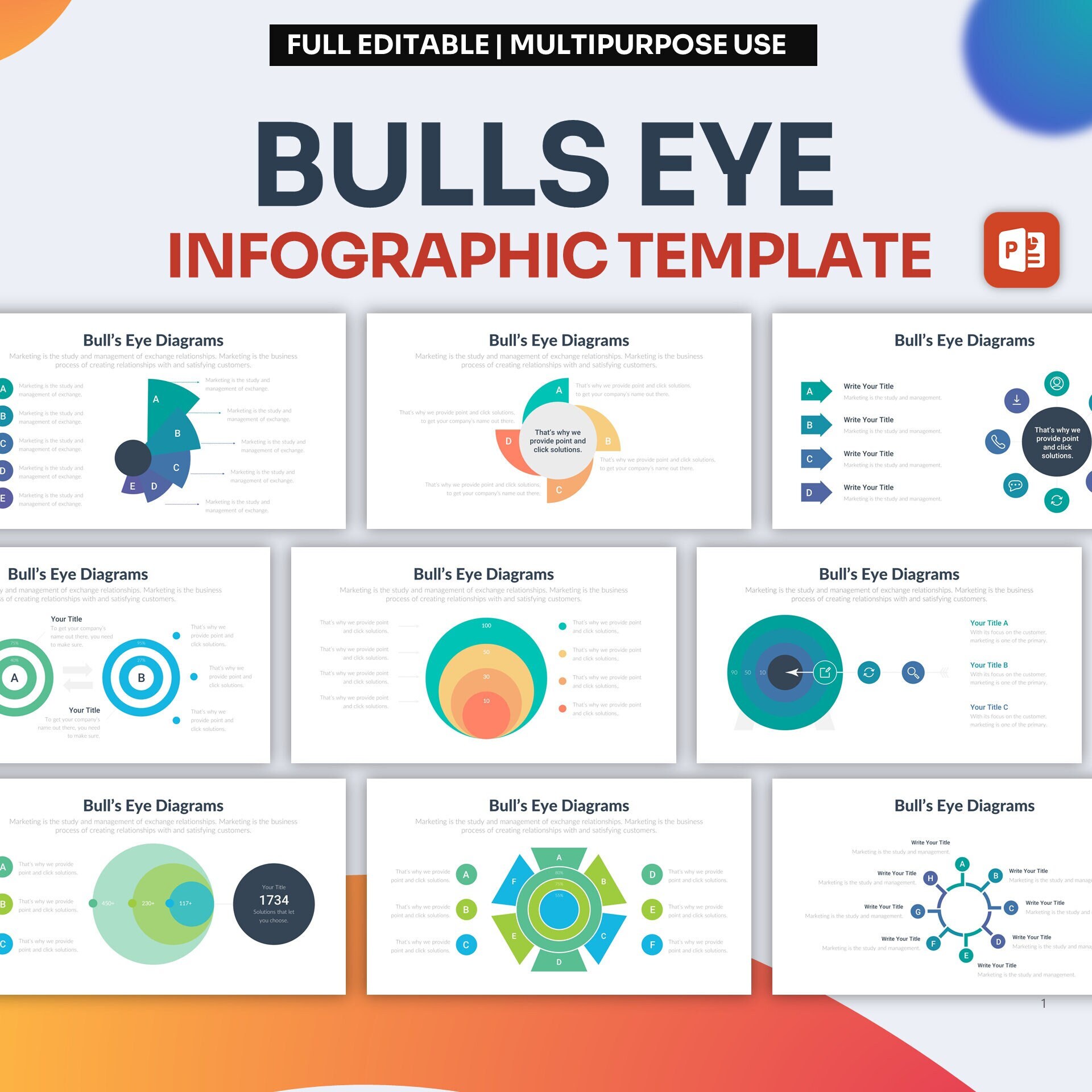 Bulls Eye Infographic Powerpoint Template | Best Powerpoint Template ...
