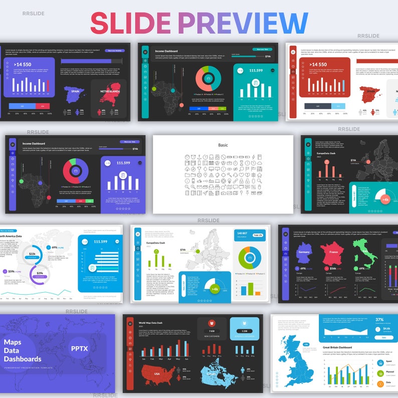 Map Data Infographic Powerpoint Template | Best Powerpoint Template ...