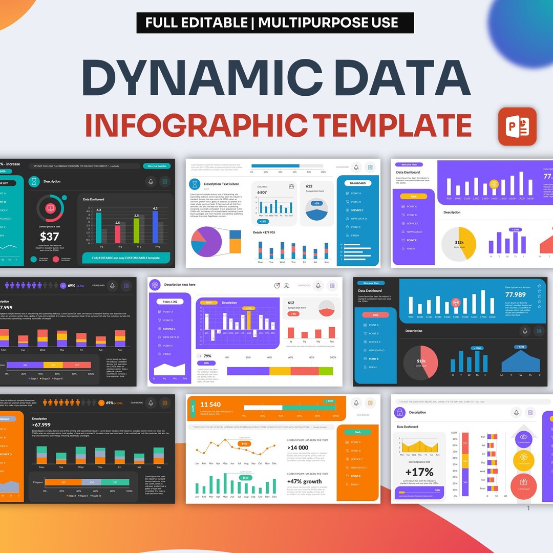 Dynamic Data Infographic Powerpoint Template | Best Powerpoint Template ...
