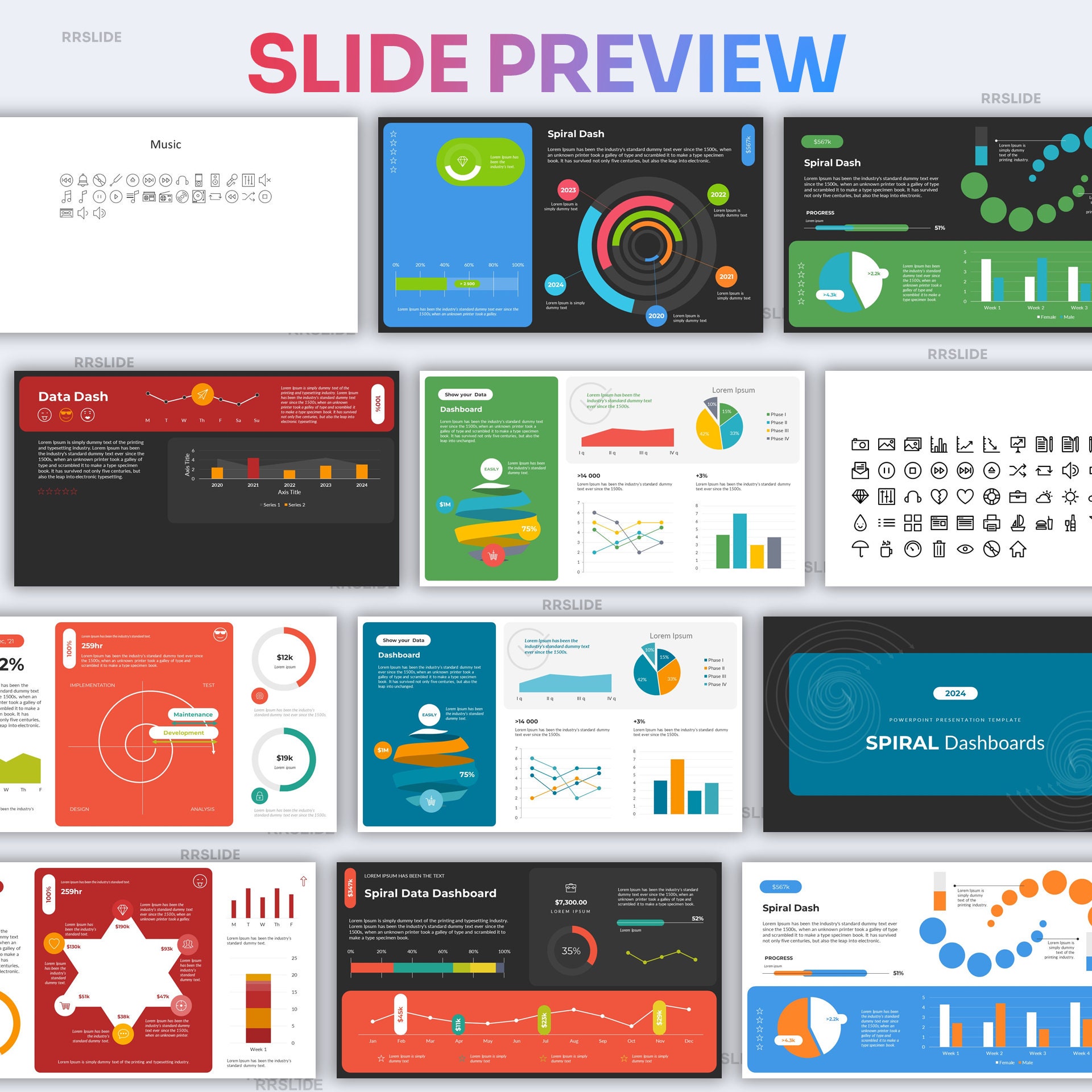 Spiral Data Infographic Powerpoint Template | Best Powerpoint Template ...