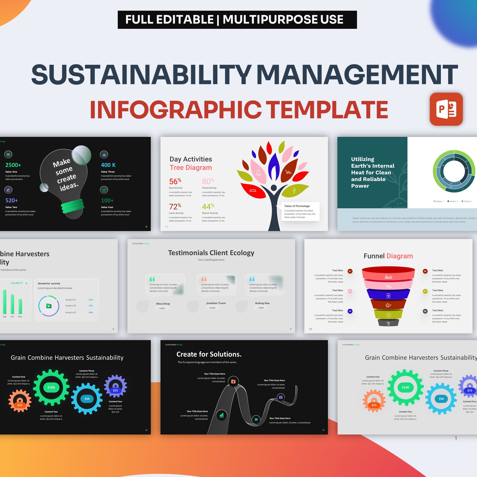 Sustainability Management Infographic Powerpoint Template Best ...