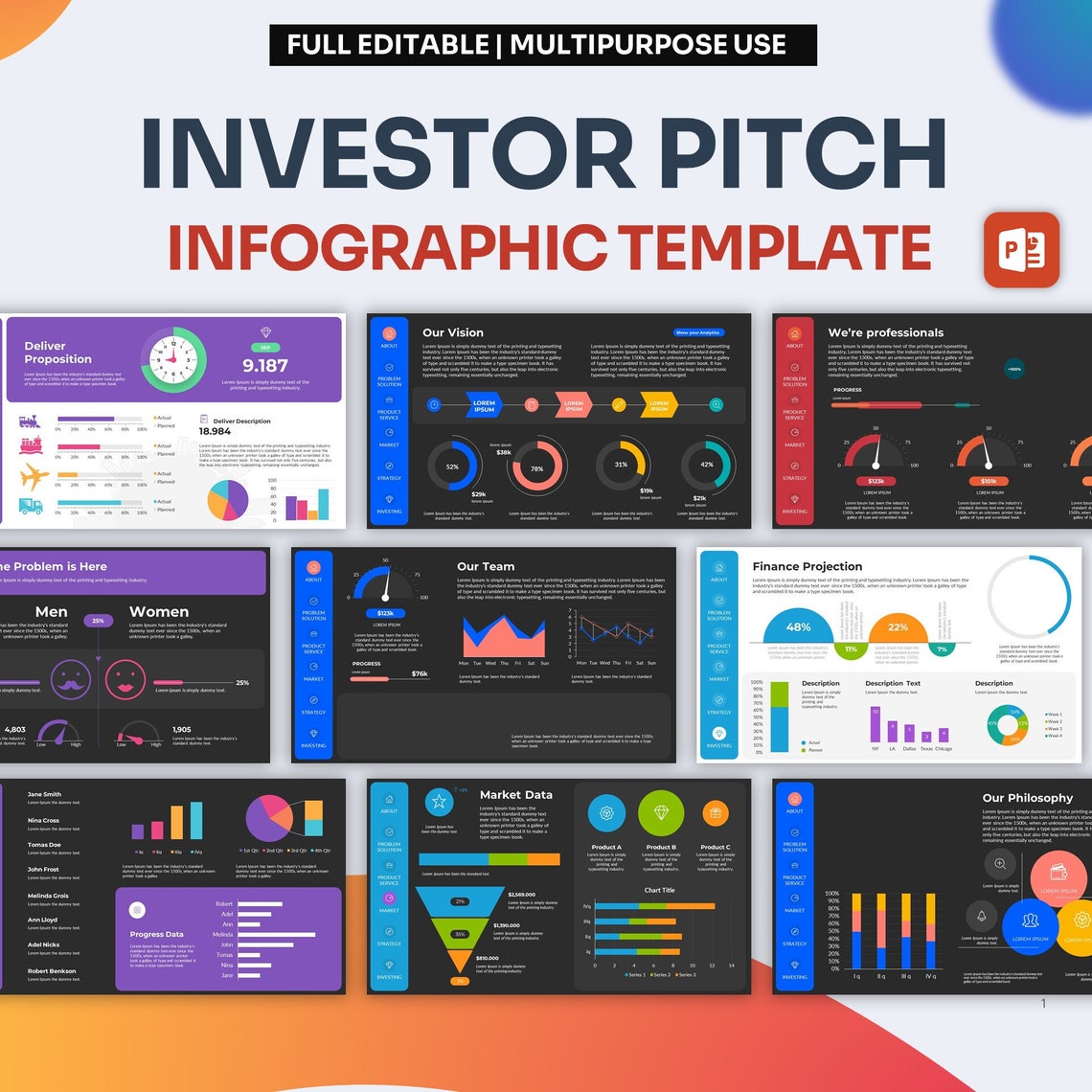 Investor Pitch Infographic Powerpoint Template | Best Powerpoint ...
