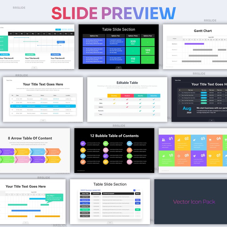 Table Infographic Powerpoint Template | Best Powerpoint Template, Easy ...