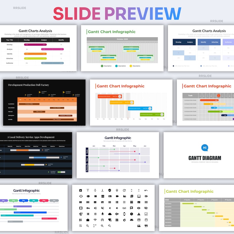 Gantt Charts Infographic Powerpoint Template | Best Powerpoint Template ...