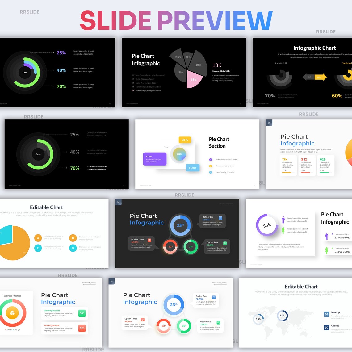 Pie Charts Infographic Powerpoint Template | Best Powerpoint Template ...