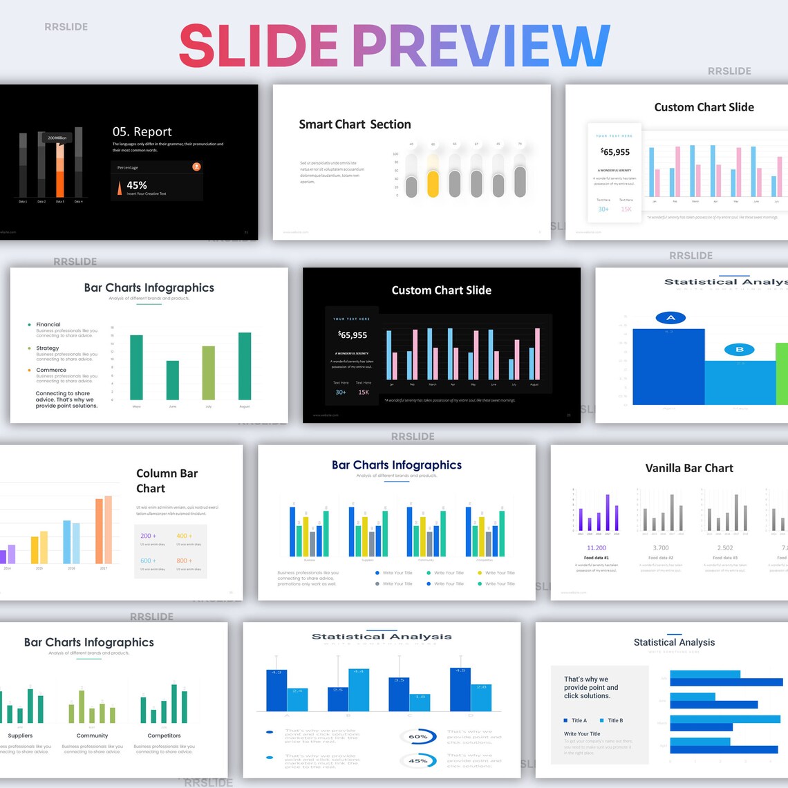 Bar Charts Infographic Powerpoint Template | Best Powerpoint Template ...