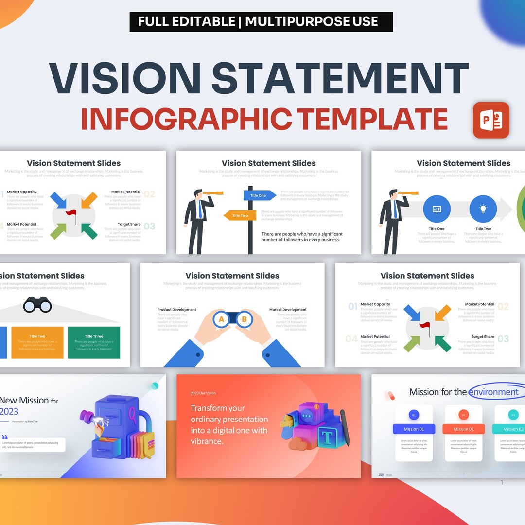 Vision Statement Infographic Powerpoint Template | Best Powerpoint ...