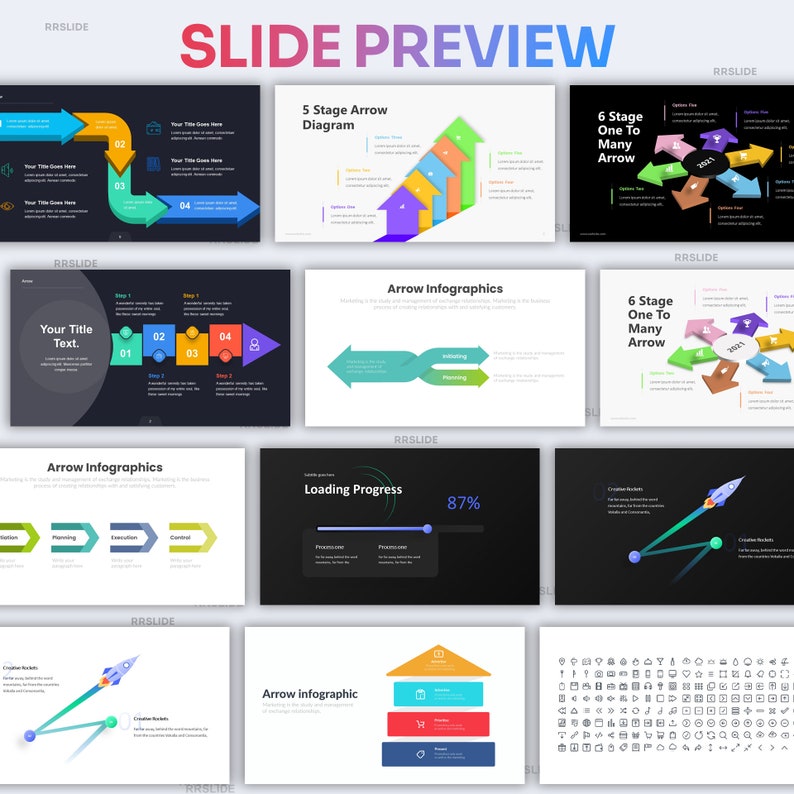 Arrow Infographic Powerpoint Template | Best Powerpoint Template, Easy ...