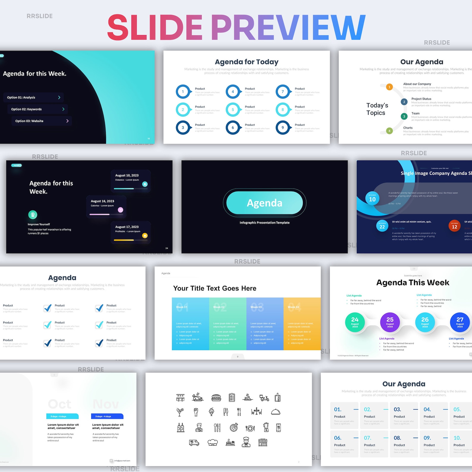 Agenda Infographic Powerpoint Template | Best Powerpoint Template, Easy ...