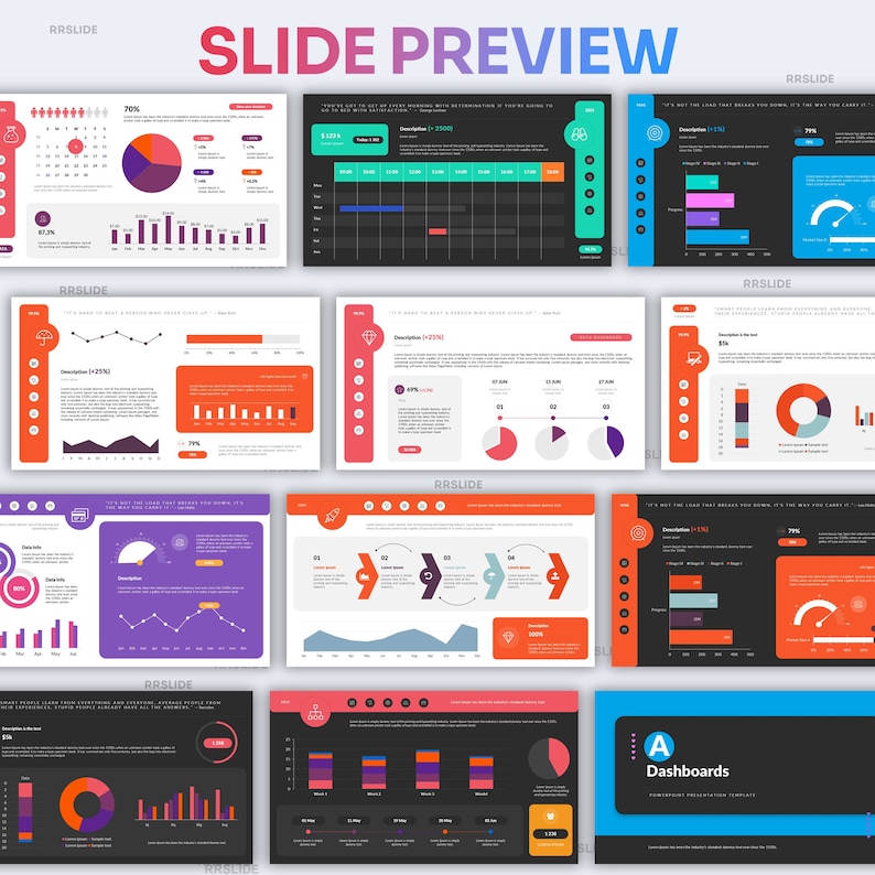 Data Dashboards Infographic Powerpoint Template | Best Powerpoint ...