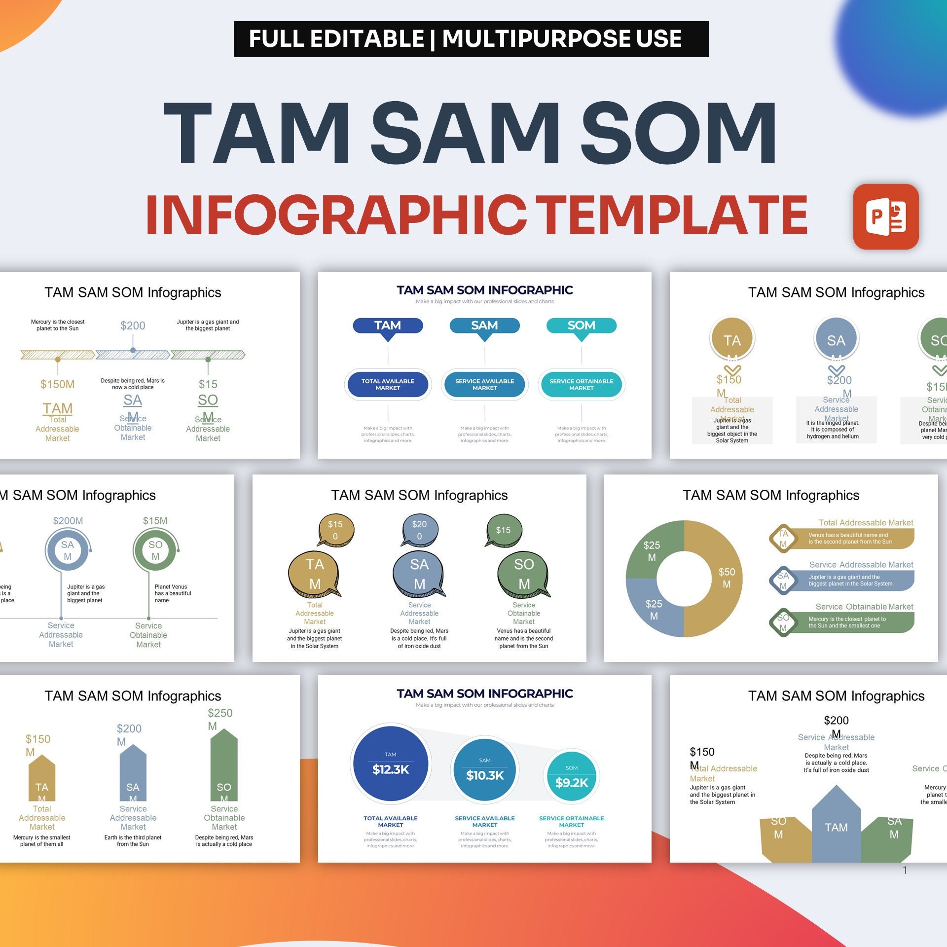 Tam Sam Som Infographic Powerpoint Template | Best Powerpoint Template ...
