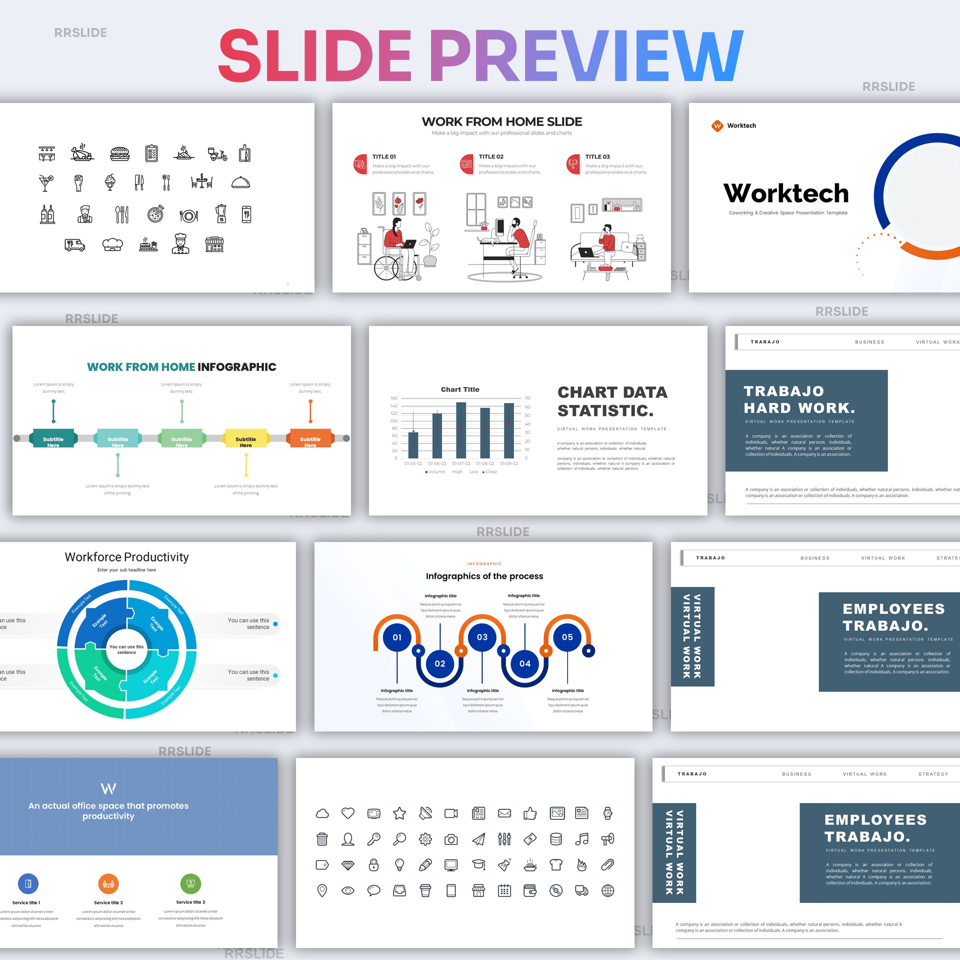 Work From Home Infographic Powerpoint Template | Best Powerpoint ...