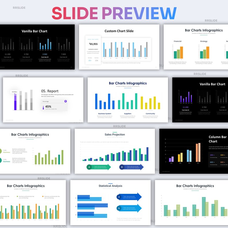 Bar Charts Infographic Powerpoint Template | Best Powerpoint Template ...