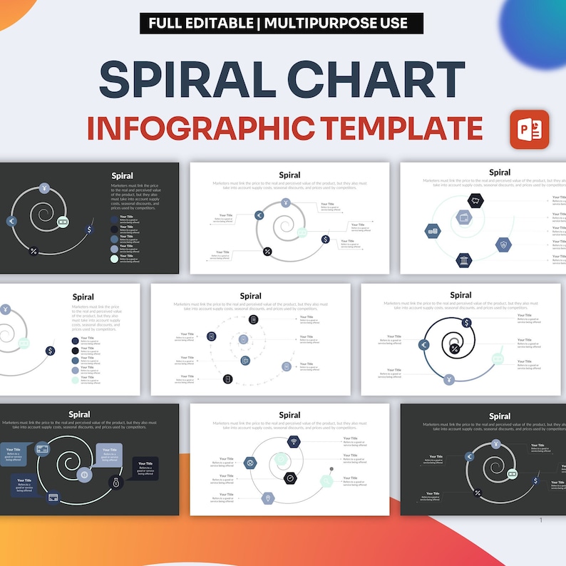 Spiral Infographic Powerpoint Template | Best Powerpoint Template, Easy ...