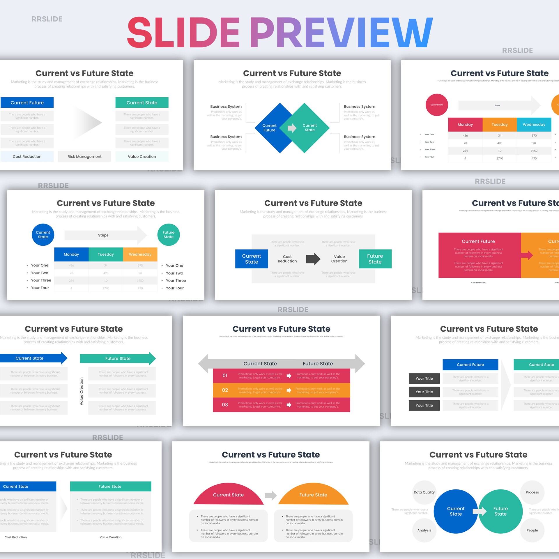 Current VS Future Infographic Powerpoint Template | Best Powerpoint ...