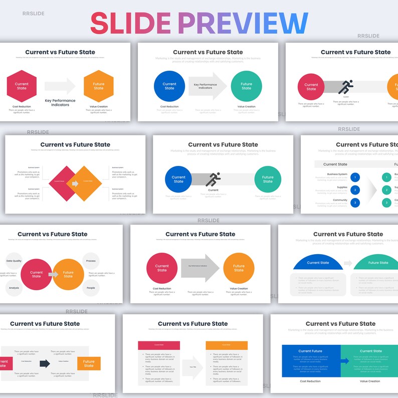 Current VS Future Infographic Powerpoint Template | Best Powerpoint ...