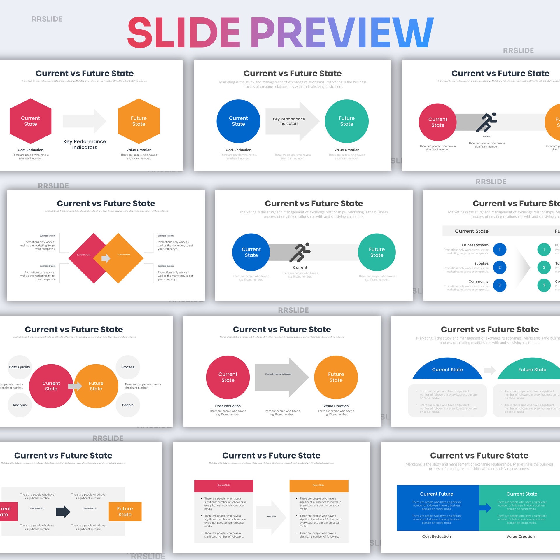 Current VS Future Infographic Powerpoint Template | Best Powerpoint ...
