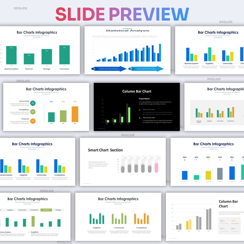 Bar Charts Infographic Powerpoint Template | Best Powerpoint Template ...