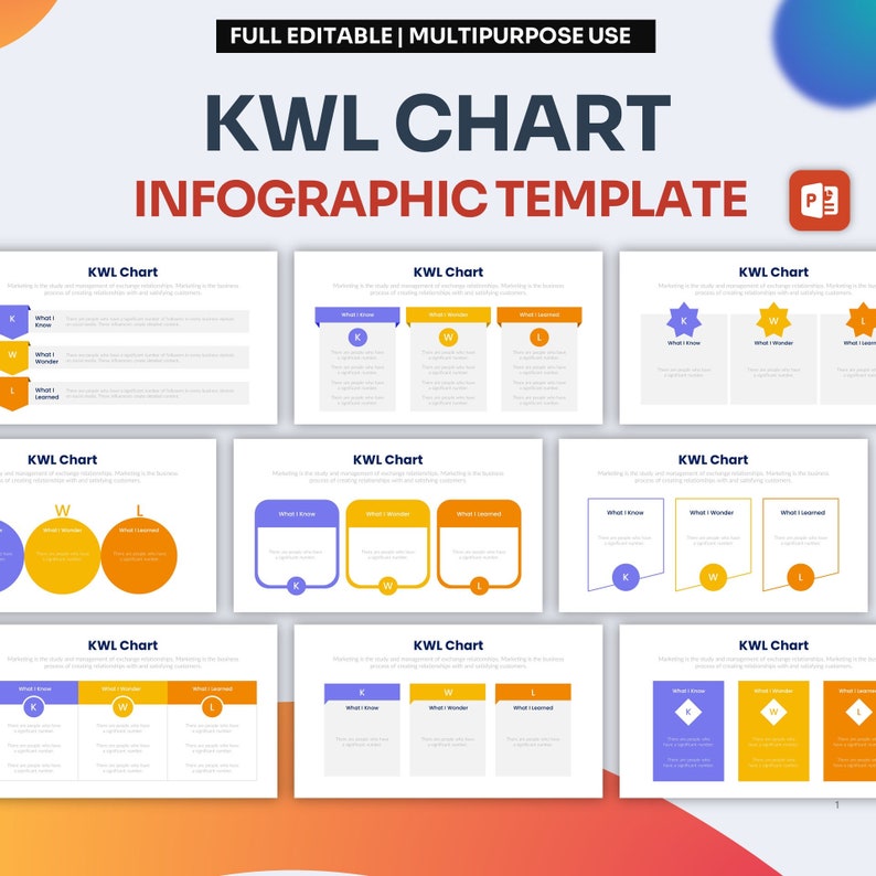 KWL Chart Infographic Powerpoint Template | Best Powerpoint Template ...