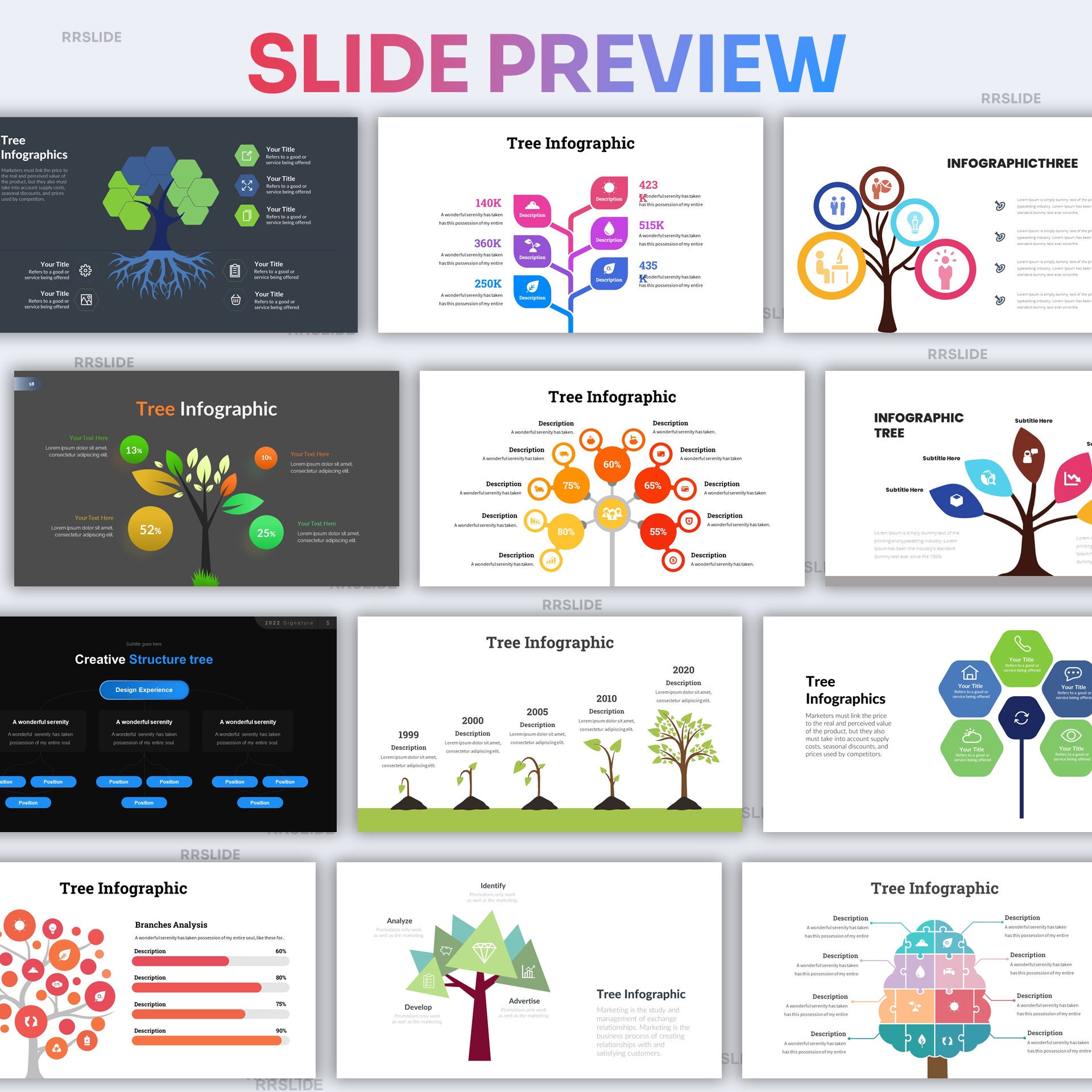 Tree Vector Infographic Powerpoint Template | Best Powerpoint Template ...