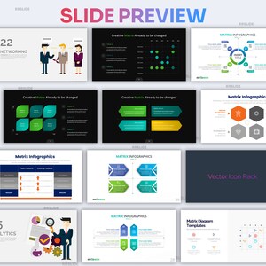 Business Matrix Diagram Infographic Powerpoint Template | Best ...