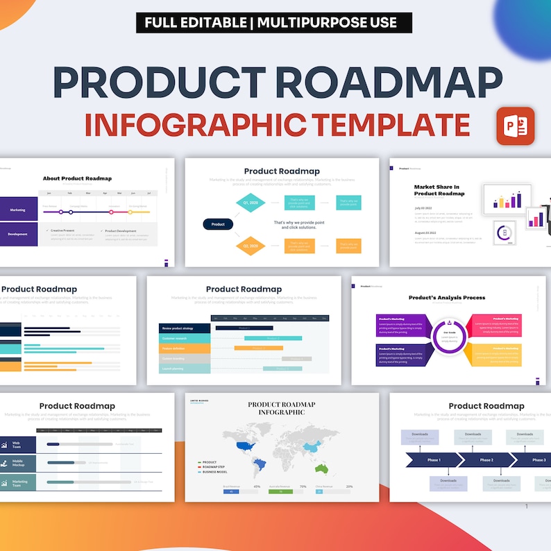 Product Roadmap Infographic Powerpoint Template | Best Powerpoint ...