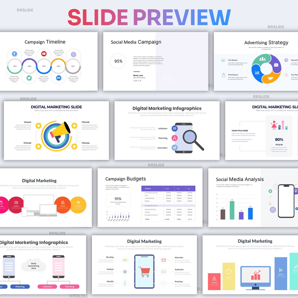 Digital Marketing Infographic Powerpoint Template Best Powerpoint ...