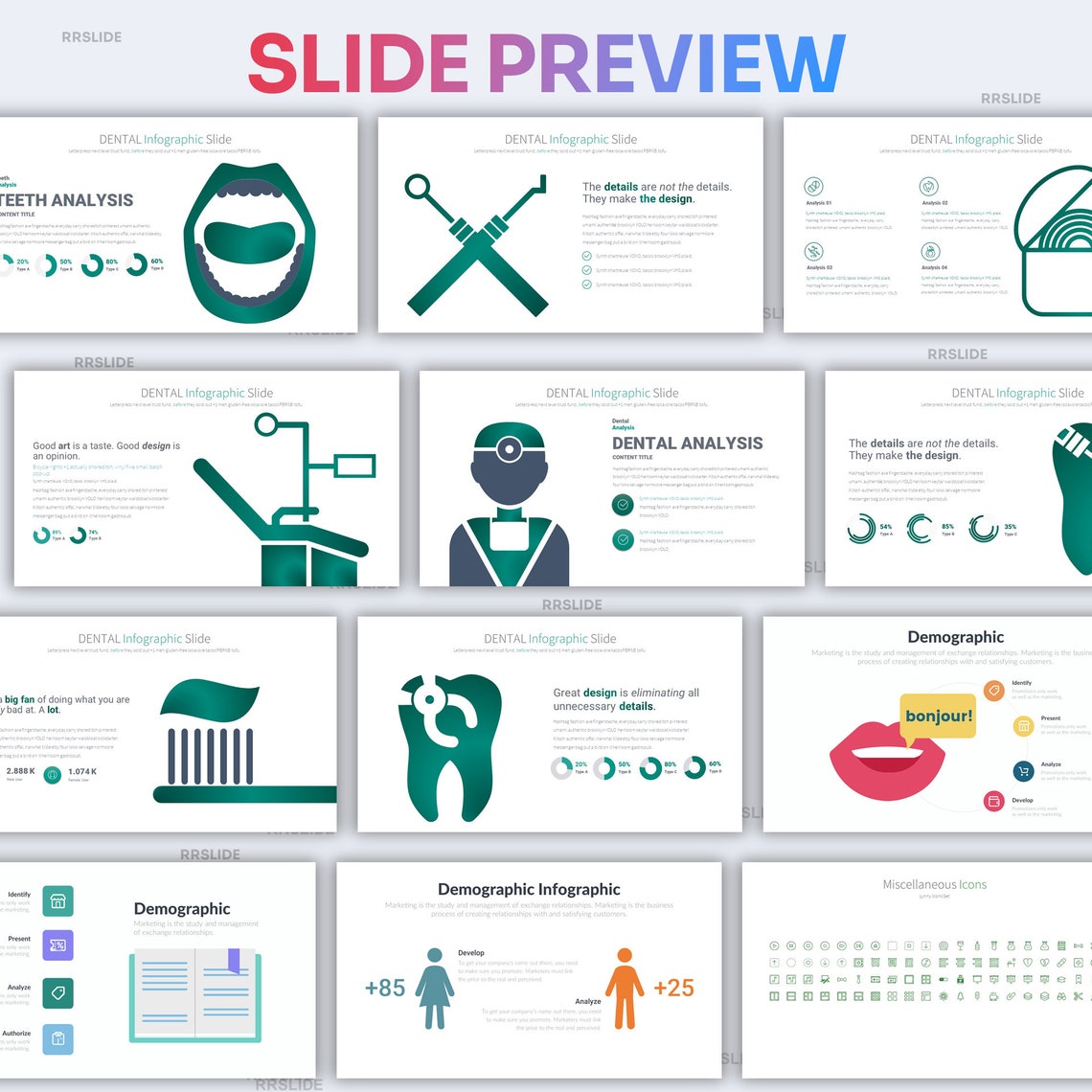 Dental Infographic Powerpoint Template | Best Powerpoint Template, Easy ...