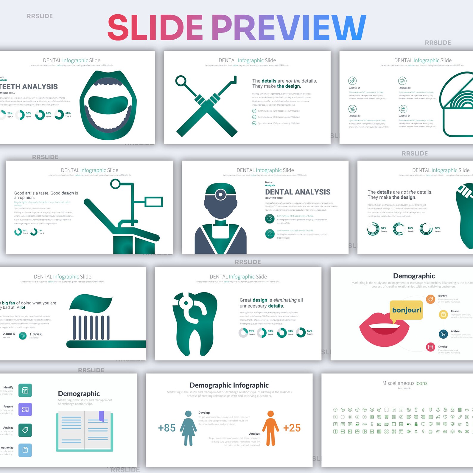 Dental Infographic Powerpoint Template | Best Powerpoint Template, Easy ...