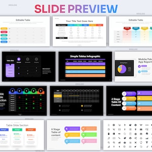 Table Infographic Powerpoint Template | Best Powerpoint Template, Easy ...