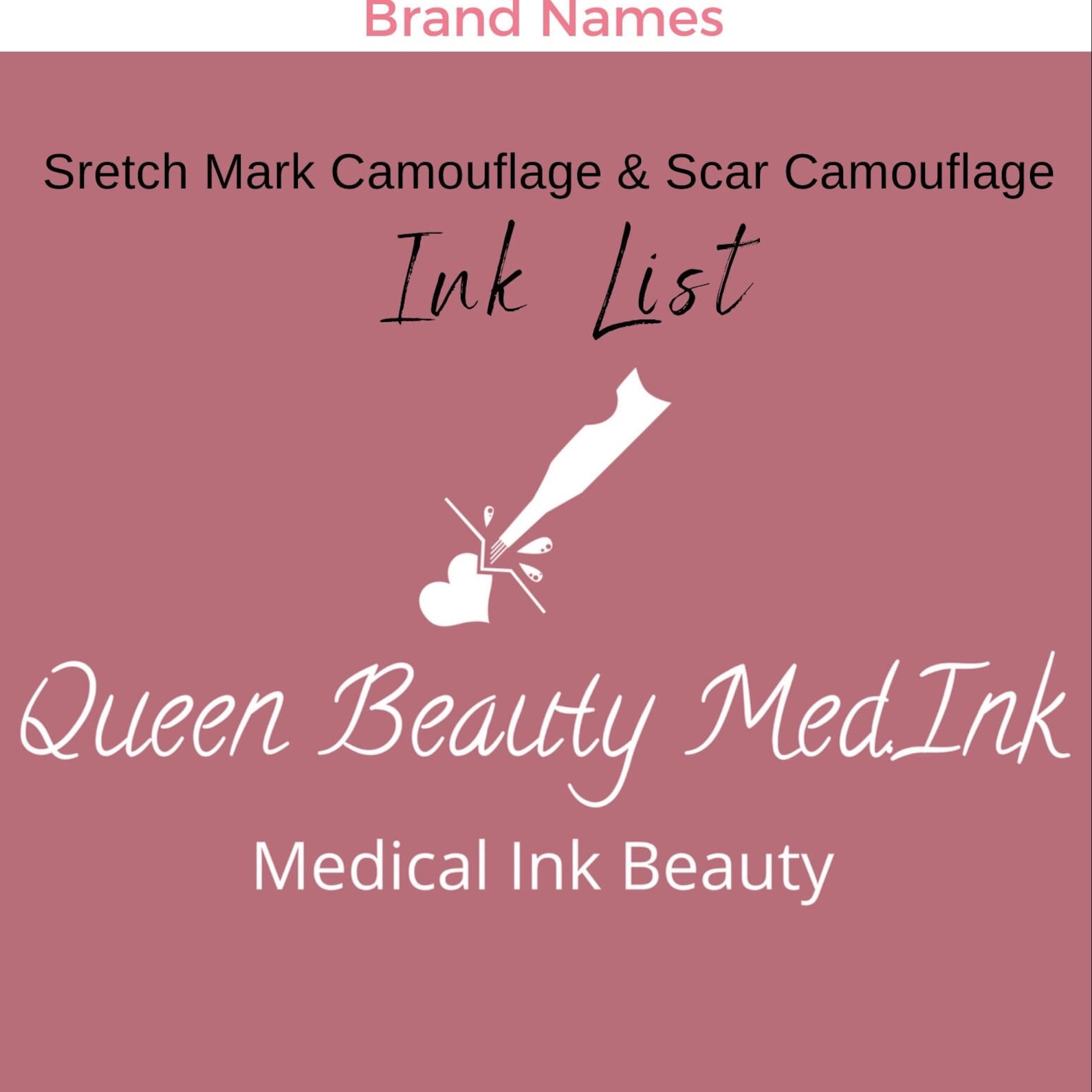 Permanent Make up INK LIST~ for Stretch Marks & Scars - Etsy
