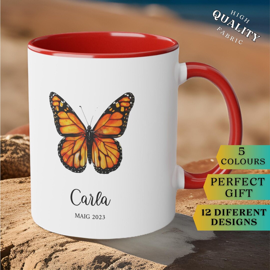 Personalized Mug With Monarch Butterfly, MAY, 12 Monthly Designs ...