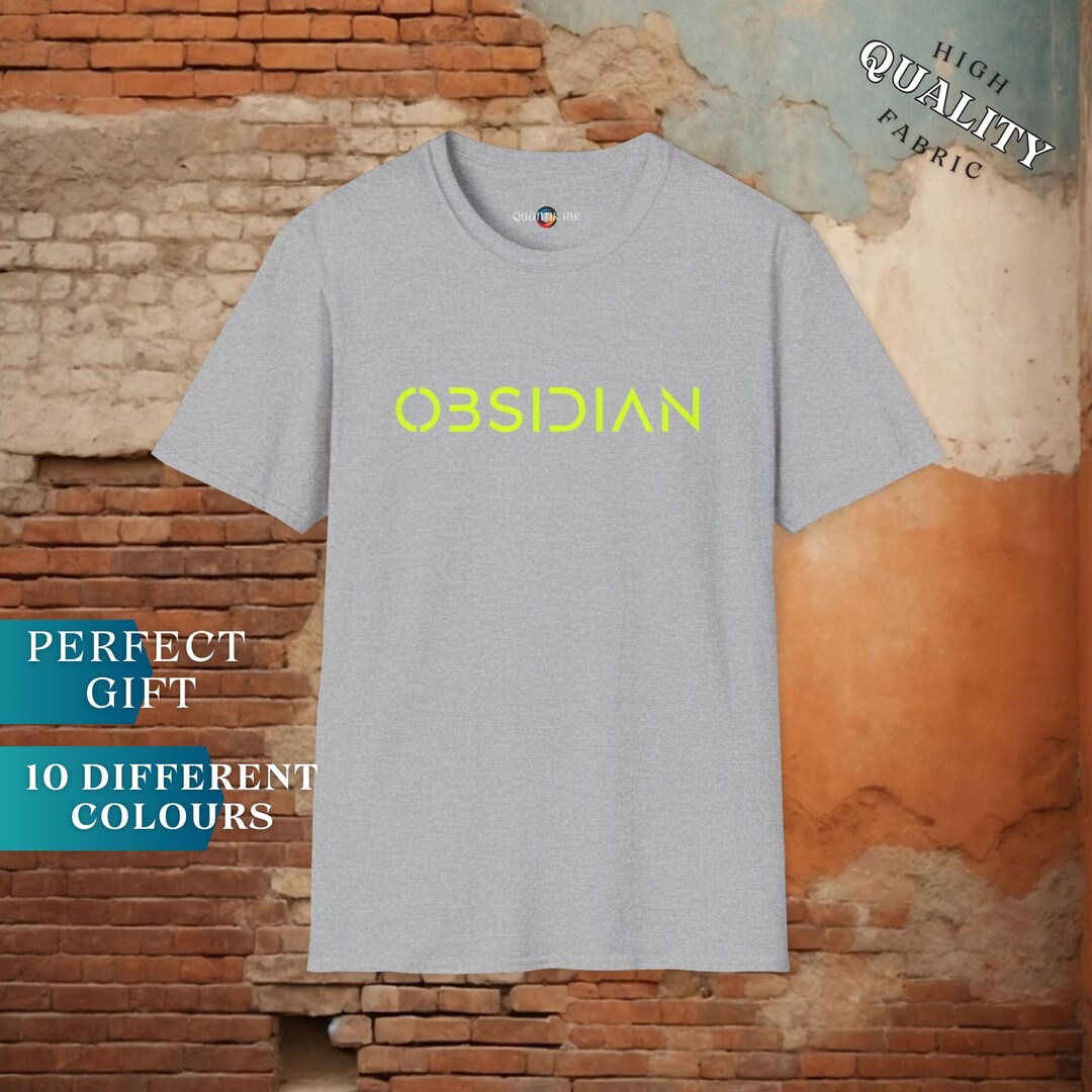 Obsidian Neon T-shirt, Modern and Minimalist Design, Urban Style - Etsy