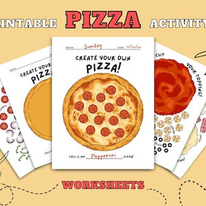 Pizza Printable Pizza Activity Sheets Build A Pizza Craft Kits for Kids ...