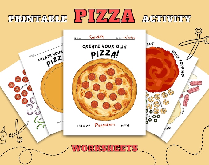Printable Pizza Activity | Pizza Worksheet | Instant Download | Pizza ...