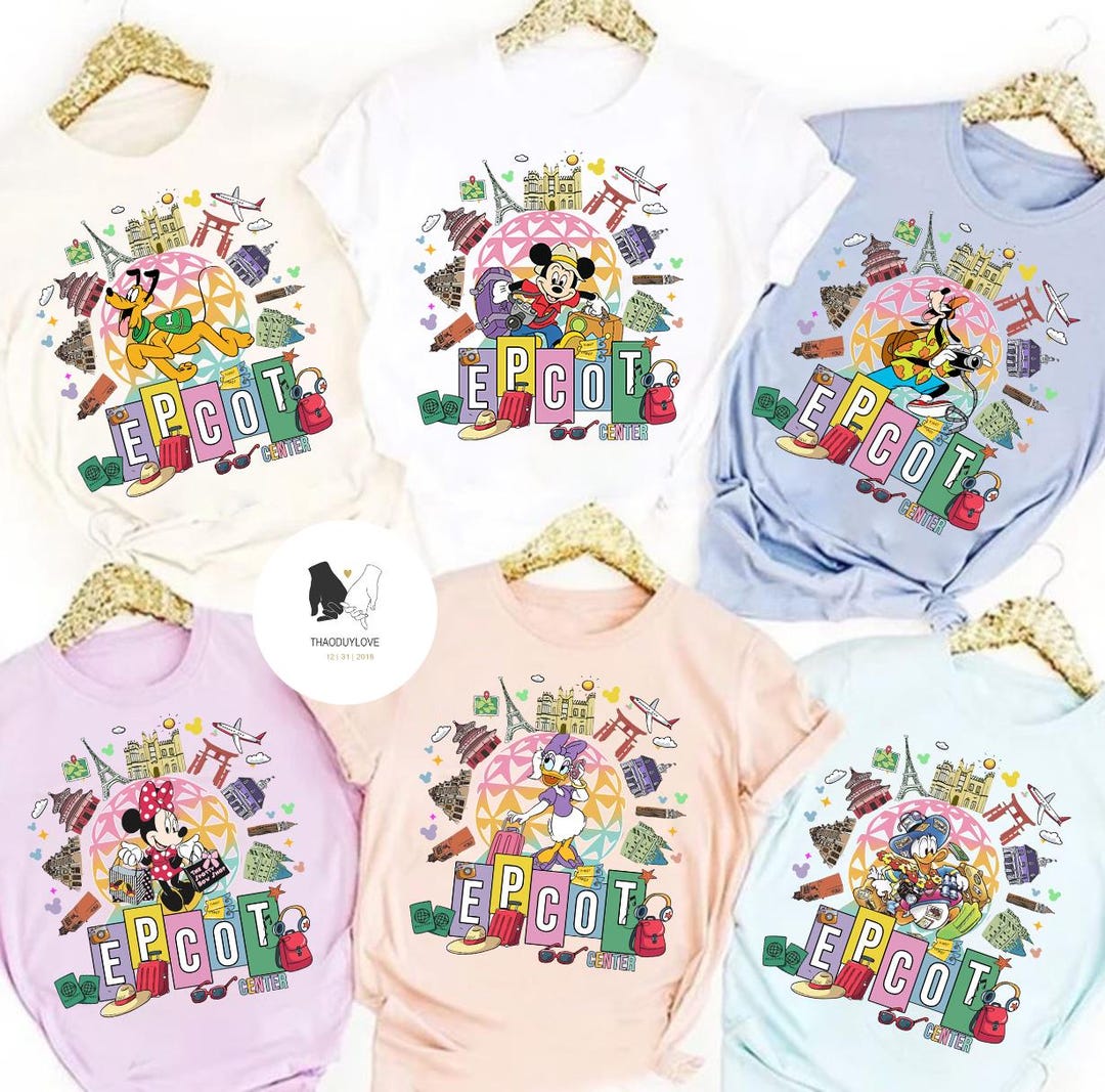 Mickey and Friends Epcot Center Shirts, Epcot World Traveller, WDW ...