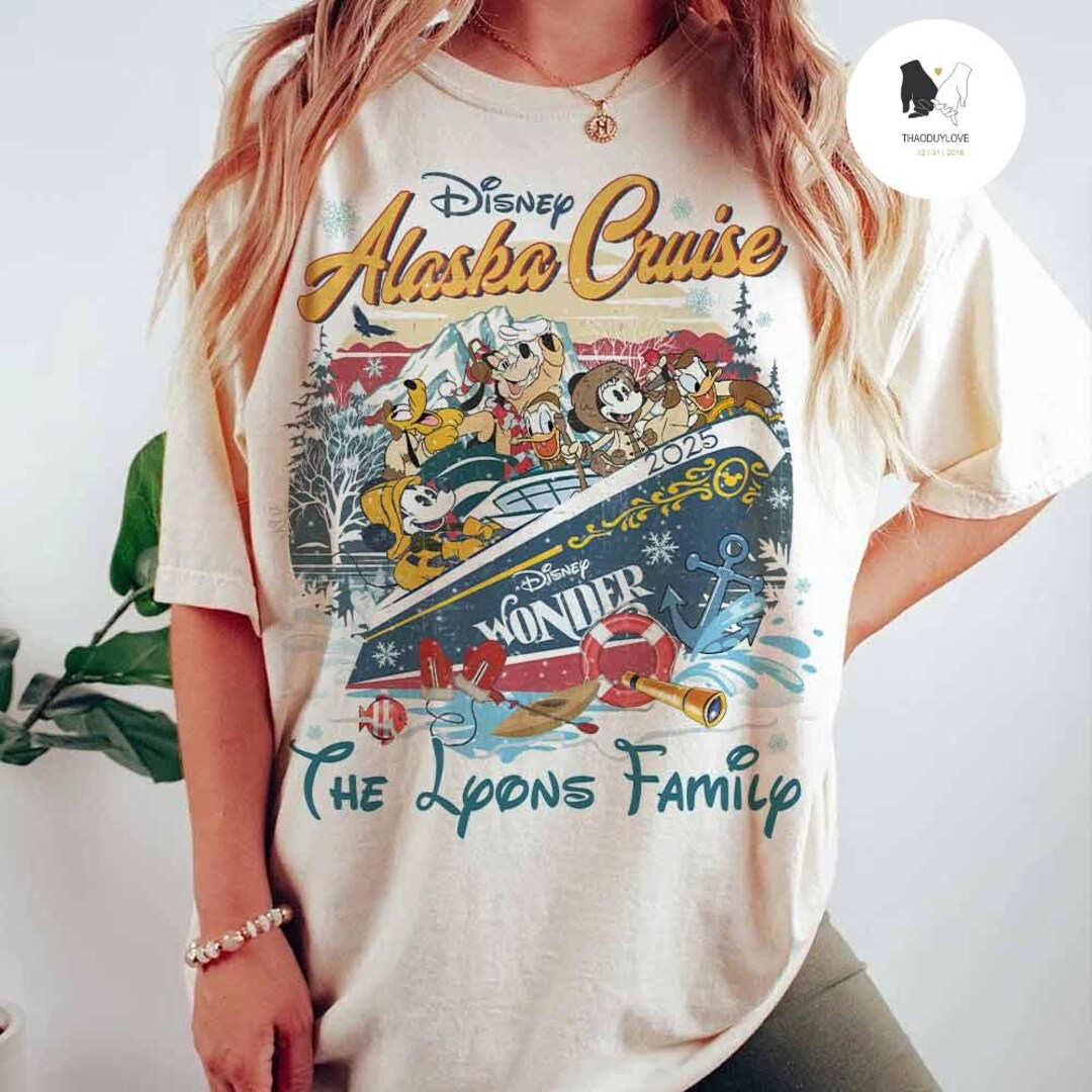 Personalized Mickey and Friends Disney Alaska Cruise Shirts, Disney Wonder Shirt, Custom Family ...