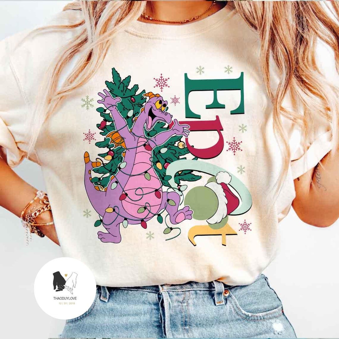 Disney Figment Christmas Lights Shirt, One Little Spark Figment ...